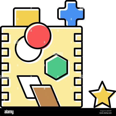 Shape Sorting Color Icon Vector Illustration Stock Vector Image And Art