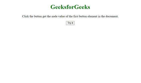 html dom nodevalue property geeksforgeeks