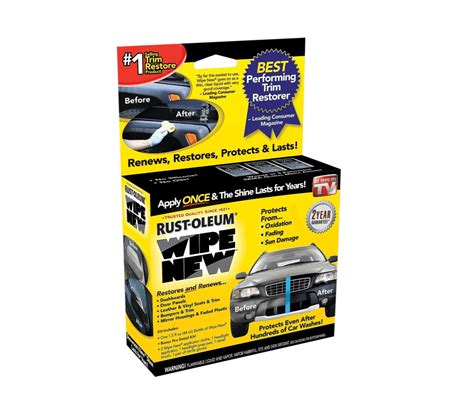 Rust Oleum WIPE NEW Car Auto Trim Restore Wipe New 4 Wipes And Glove Kit Spectra Automotive