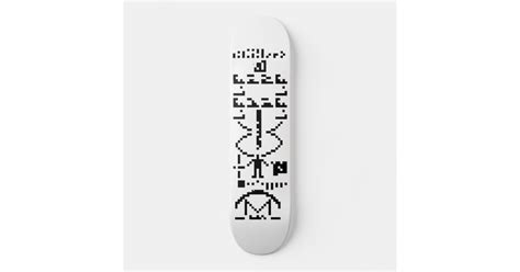 Arecibo Binary Message 1974 Skateboard Zazzle
