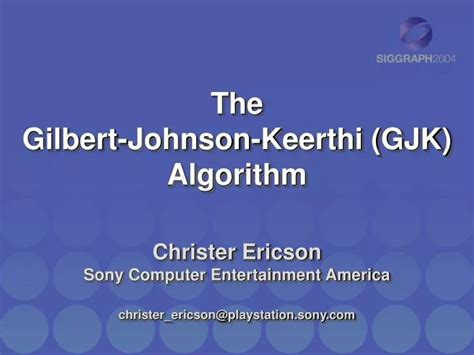Ppt The Gilbert Johnson Keerthi Gjk Algorithm Powerpoint