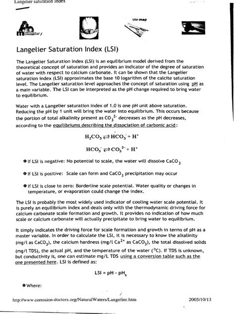 Langetier Saturation Index Pdf Langetier Saturation Index Pdf