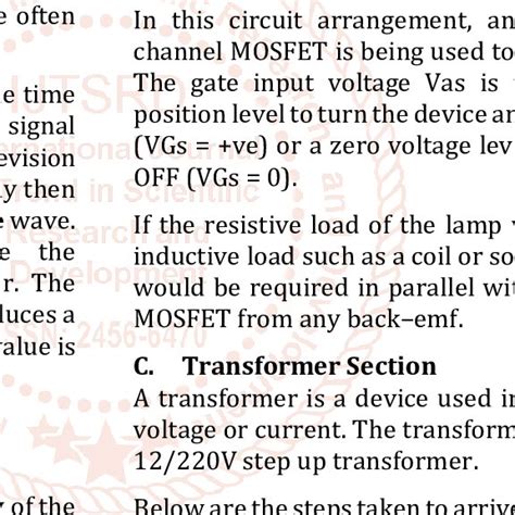 Using MOSFET As A Switch Download Scientific Diagram
