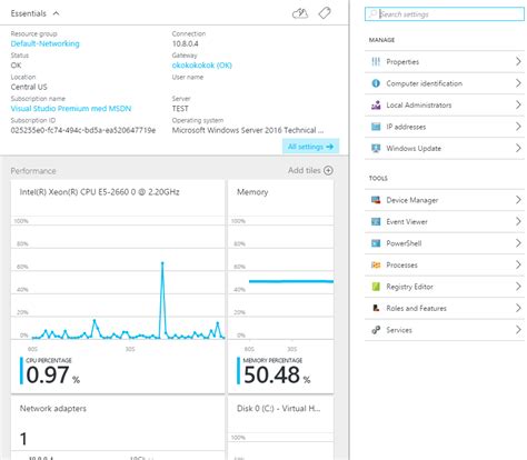getting started with web based server management tools in azure