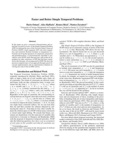 Pdf Faster And Better Simple Temporal Problems