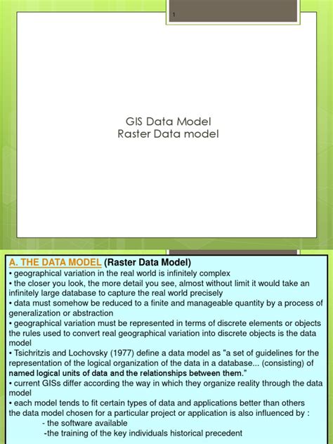 gis data model raster data model pdf image resolution geographic information system