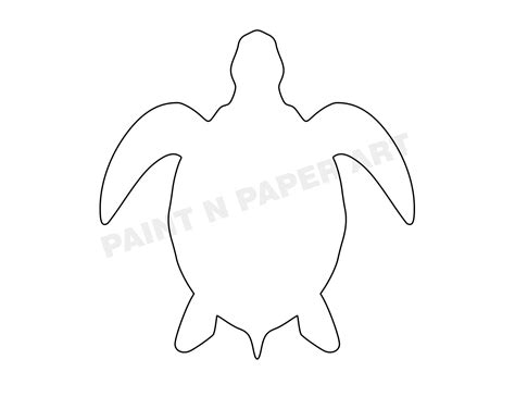 Printable Sea Turtle Template Pdf Digital Download Download Turtle