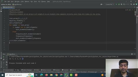 Python Algorithm Finding The Majority Element Youtube