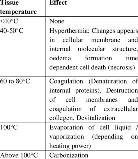 Thermal Effect On Human Tissue Download Scientific Diagram