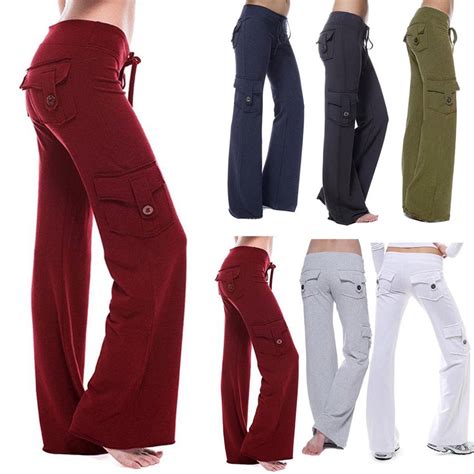 Chgbmok Plus Size Jogging Leisure Loose Adult Cargo Pants For Women