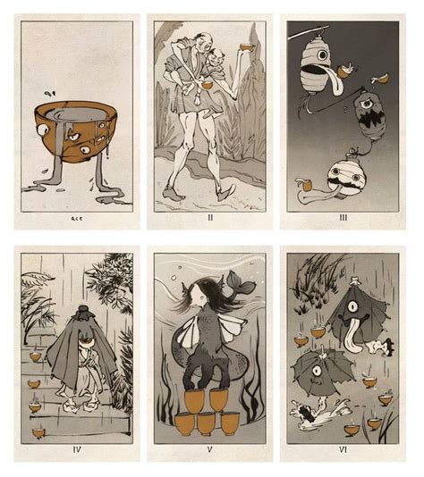 Yokai Yochi Tarot Japanese Art Prints Tarot Cards Art Tarot Art