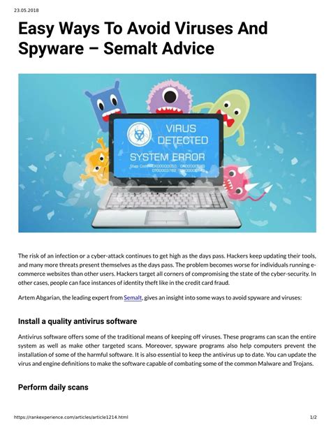 PPT Easy Ways To Avoid Viruses And Spyware â Semalt Advice PowerPoint Presentation ID