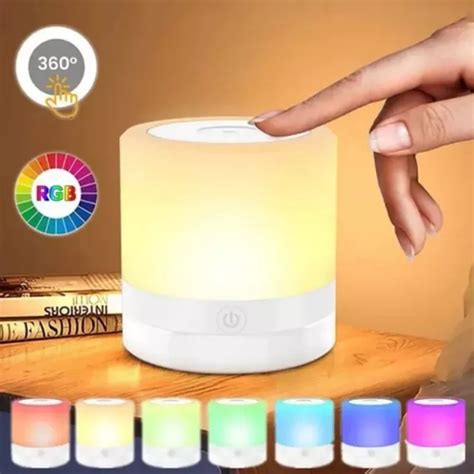 Touch Sensor Night Light Usb Rechargeable Led Bedside Desk Table Lamp