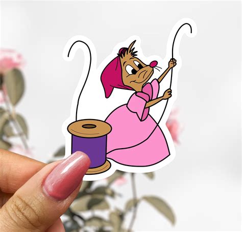 Cinderellas Perla Mice Sticker Disney Mouse Sticker Cinde Sewing Mice Sticker Sold By Being
