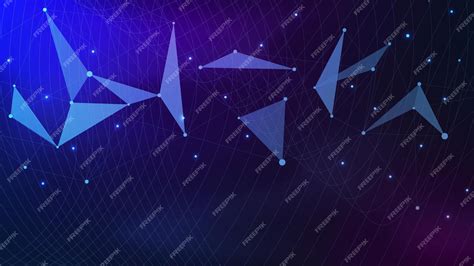 Premium Vector Abstract Connecting Dots And Lines Digital Background With Plexus Particles And