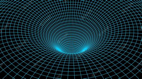 터널 또는 웜홀 추상 웜홀 과학 3d 터널 그리드와이어프레임 3d 표면 Tunnelgrid 텍스처 프리미엄 벡터