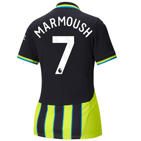 Womens Manchester City Away Jersey 202425 With Marmoush 7 Printing Official Man City Store