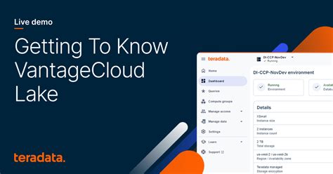 getting to know vantagecloud lake teradata