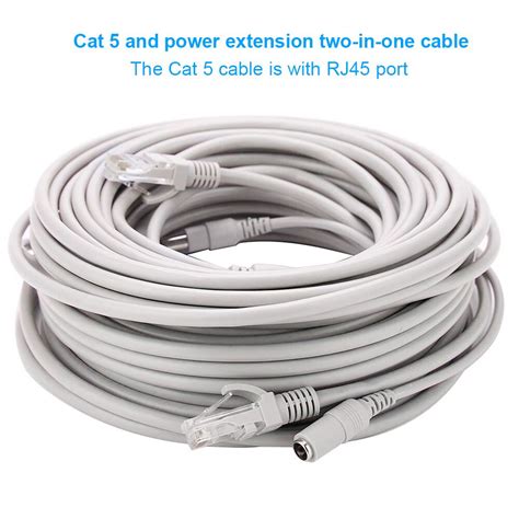 Ip Camera Cable Cctv5 30m Optional Gray Cat5 Cat 5 Grandado