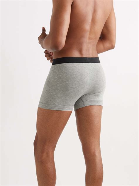 Gray Two Pack Stretch Cotton And Modal Blend Boxer Briefs Tom Ford