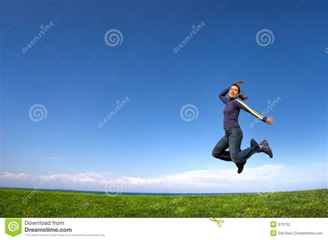 Jumping Stock Photo Image Of Enjoying Sport Life Clouds 913752