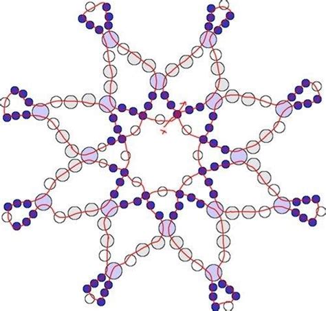 Схема снежинки Где найти красивые схемы снежинок из бисера Beaded Ornaments Diy Beaded