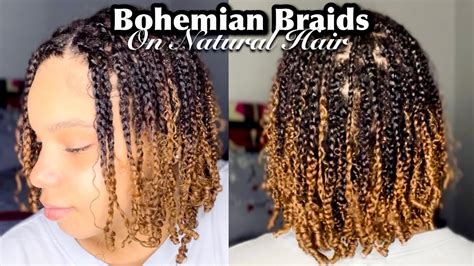 Bohemian Braids On Natural Hair Styling Tips No Hair Added