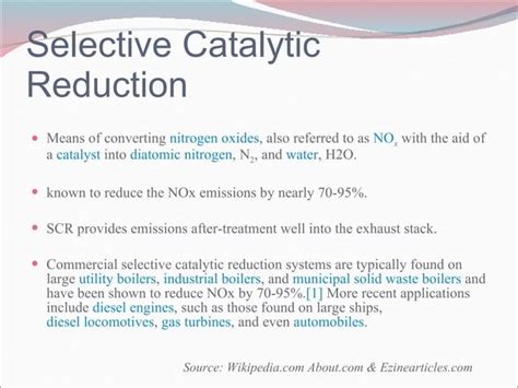 Selective Catalytic Reduction Of Nox Ppt Indoor Environmental
