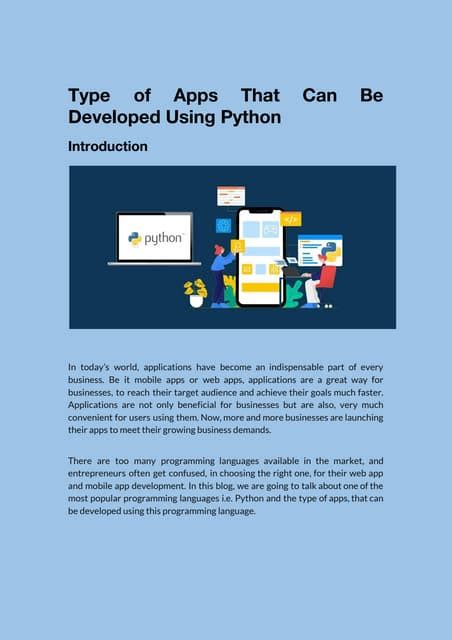 A Complete Guide To Develop An App Using Python Ppt