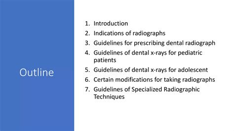 Guidelines For Dental Radiographs For Pediatric And Adolescent Pptx