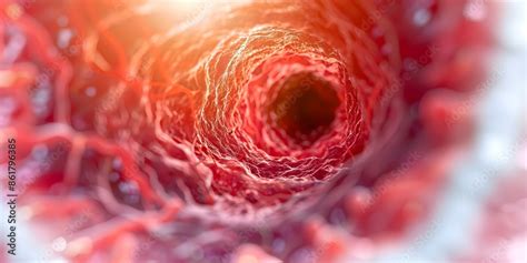 Inflamed Appendix In Detailed Anatomical Setting Acute Medical Conditions Explained Concept