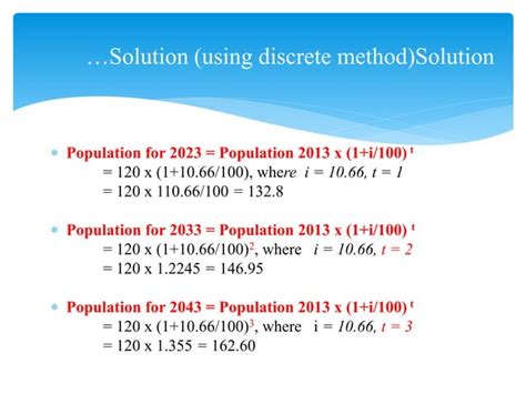 Population Forecast Geometric Method