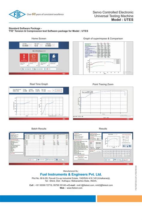 Digital Servo Controlled Universal Testing Machine Fie Make 2000kn Capacity Utm Model Utes