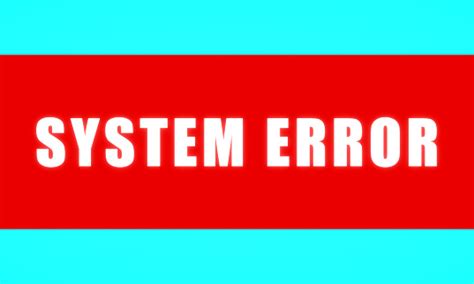 System Error Red Warning Sign With Blue Bar Stock Illustration