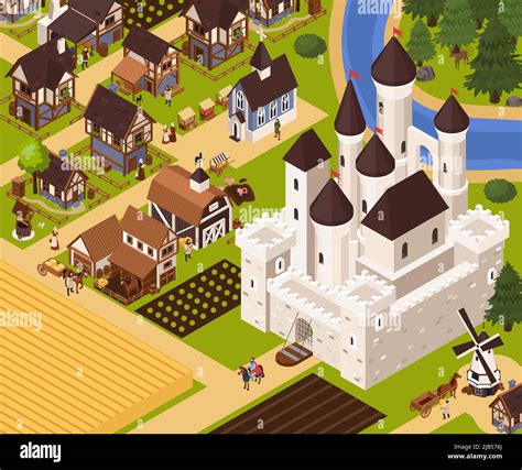 Medieval Peasant Cottage Stock Vector Images Alamy