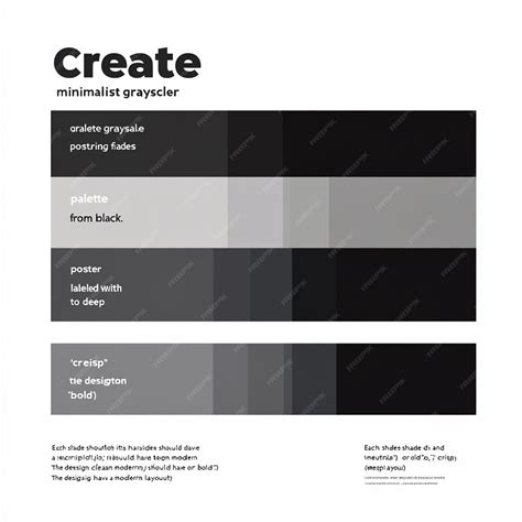 Grayscale Color Palette Poster Premium Ai Generated Image
