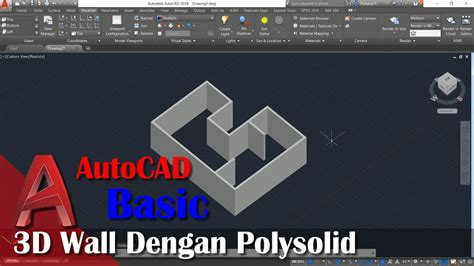 Cara Membuat 3d Wall Dengan Cepat Di Autocad Bahasa Indonesia Youtube