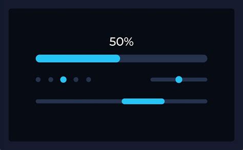 premium vector progress bar and range slider ui element template