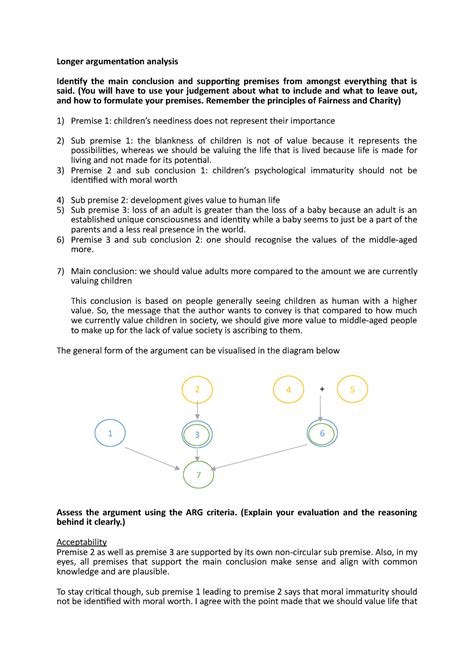 Longer Argumentation Analysis Longer Argumentation Analysis Identify The Main Conclusion And