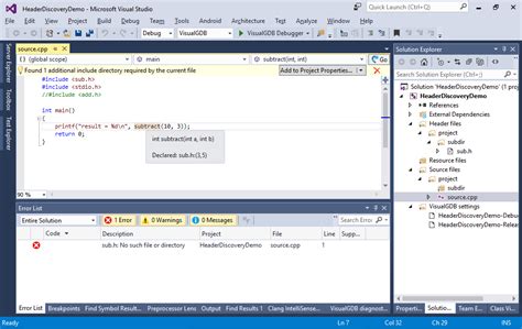 Using Automatic Include Path Discovery For Imported Projects
