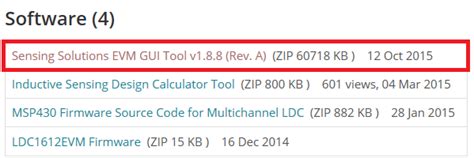 Ldc1612 Sensing Solutions Evm Gui Tool V188 Rev A Sensors