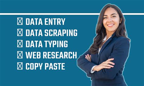 Data Entry Web Scraping Excel Typing Copy Paste Work By