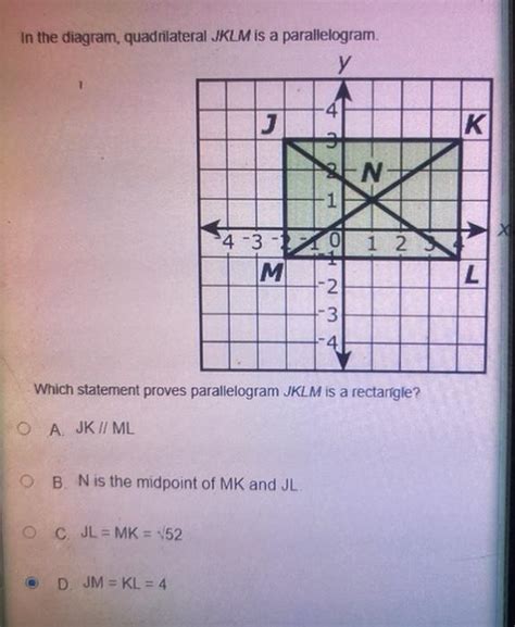 Solved In The Diagram Quadrilateral Jklm Is A