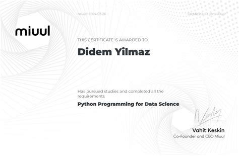 Didem Yilmaz On Linkedin Miuul Pythonprogrammingfordatascience