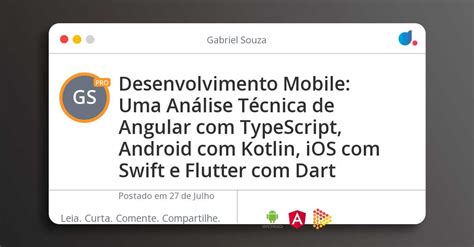Desenvolvimento Mobile Uma Análise Técnica De Angular Com Typescript