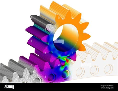 Gear And Cogwheel 3d Solid Finite Element Analysis Stresses In White
