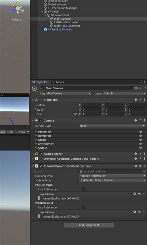 Unity Xr 기본 컴포넌트 설명