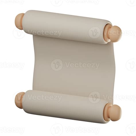 3d Scroll Message Icon Illustration Render 55134370 Png
