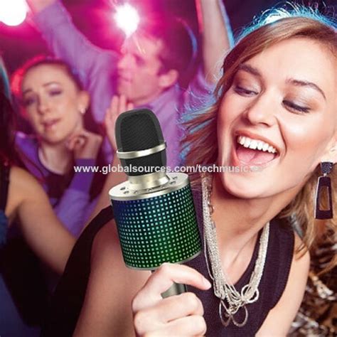 Buy Wholesale China Bluetooth Karaoke Stereo W Wireless Microphone With Led Light Bluetooth