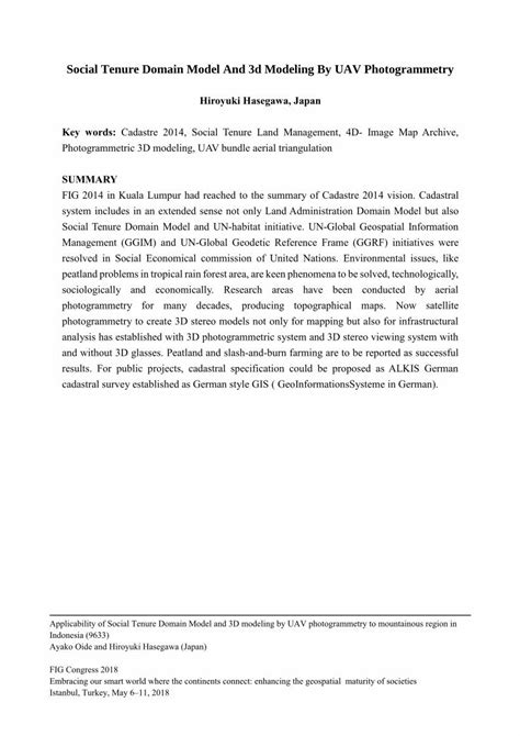 Pdf Social Tenure Domain Model And 3d Modeling By Uav · Coordinate System And Map